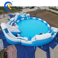 China Oversized Pool Polar Bear Water Slide PVC Adult Size Aquatic Toy for 10 Passengers for sale