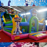 China Adult Party Games Large PVC Paw Patrol Inflatable Jumping Castle Slide with Obstacle for sale