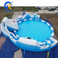 China Oversized Pool Polar Bear Water Slide PVC Adult Size Aquatic Toy for 10 Passengers for sale