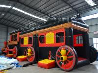 China Commercial Inflatable Train Obstacle Course Combo Bounce House for Outdoor Kids Games for sale