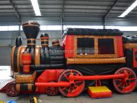 China Commercial Inflatable Train Obstacle Course Combo Bounce House for Outdoor Kids Games for sale