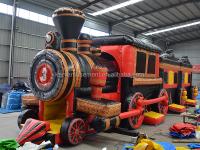 China Commercial Inflatable Train Obstacle Course Combo Bounce House for Outdoor Kids Games for sale