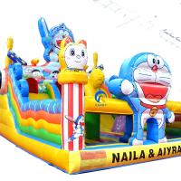 China Custom Logo Printed Large Inflatable Castle Combo Slide for Children Party for sale