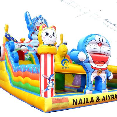 China Custom Logo Printed Large Inflatable Castle Combo Slide for Children Party for sale