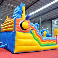 China Custom Logo Printed Large Inflatable Castle Combo Slide for Children Party for sale