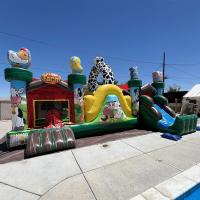 China Indoor and Outdoor Fun Commercial PVC Inflatable Farm Animal Bouncy Castle with Slide for sale