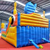 China Custom Logo Printed Large Inflatable Castle Combo Slide for Children Party for sale