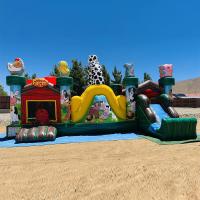 China Indoor and Outdoor Fun Commercial PVC Inflatable Farm Animal Bouncy Castle with Slide for sale