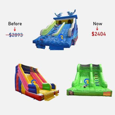 China Blower Repair Kits and Package Bag Included Inflatable Water Slides for Sport Games for sale