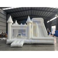 China CE Blower and Repair Kits Included Inflatable White Wedding Bounce House with Slide for sale