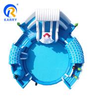 China Customized Size White Polar Bear Amusement Water Park Bounce House Castle Slide Combo for sale