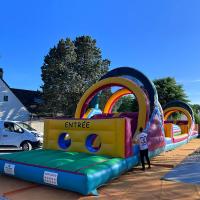 China 14 Years up Extra Long Inflatable Obstacle Course for Commercial Adults Outdoor Fun for sale
