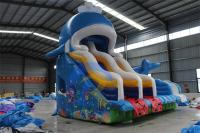 China Portable PVC 0.55mm Tarpaulin Inflatable Water Slide with Pools and Swimming Ball Toys for sale