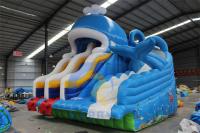 China Portable PVC 0.55mm Tarpaulin Inflatable Water Slide with Pools and Swimming Ball Toys for sale