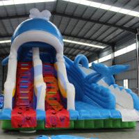 China Portable PVC 0.55mm Tarpaulin Inflatable Water Slide with Pools and Swimming Ball Toys for sale