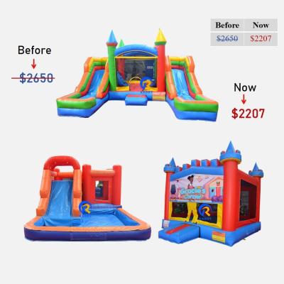 China Blower Included Commercial Bouncy House with Inflatable Combo Castle Slide and Pool for sale