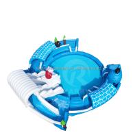 China Blower Included Polar Bear Theme Inflatable Water Park 15x15m Ideal for Summer Activities for sale