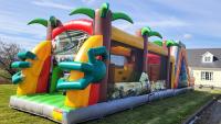 China Unisex Commercial Inflatable Jurassic Dinosaur Obstacle Course for Kids and Adults for sale