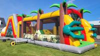 China Unisex Commercial Inflatable Jurassic Dinosaur Obstacle Course for Kids and Adults for sale