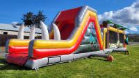China Unisex Commercial Inflatable Jurassic Dinosaur Obstacle Course for Kids and Adults for sale