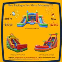 China Indoor Outdoor Entertainment Commercial Inflatable PVC Bouncy House With Water Slide for sale