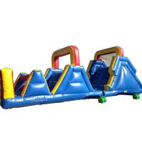 China Features PORTABLE Commercial Inflatable Obstacle Course with Rock Climbing Wall Combo for sale