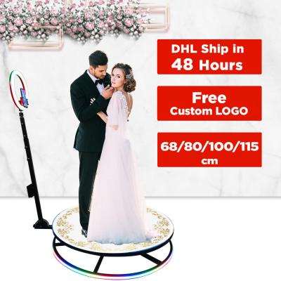 China Gro Compatible Devices 115cm 360 Photo Booth Machine with Case and Emergency Control for sale