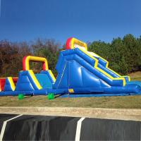 China Features PORTABLE Commercial Inflatable Obstacle Course with Rock Climbing Wall Combo for sale
