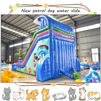 China Entertain Kids with 3D Paw-Patrols Inflatable Water Slide and Pool Double-lane Design for sale