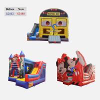 China Party Rental Toddler Inflatable Trampoline Bouncy Castle with Slide and Accessories for sale
