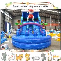 China Entertain Kids with 3D Paw-Patrols Inflatable Water Slide and Pool Double-lane Design for sale