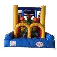China Unisex Ball Sports Game Track Land Inflatable Obstacle Course with Bounce House and Slide for sale