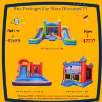 China Party Rental Toddler Inflatable Trampoline Bouncy Castle with Slide and Accessories for sale