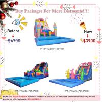 China Party Rental Toddler Inflatable Trampoline Bouncy Castle with Slide and Accessories for sale