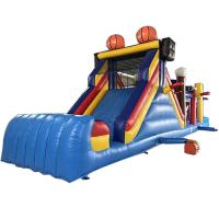 China Unisex Ball Sports Game Track Land Inflatable Obstacle Course with Bounce House and Slide for sale