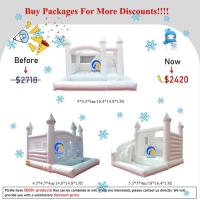 China Kids Playground Inflatable Bounce House with Slide from using PVC Vinyl Tarpaulin for sale