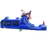 China Customized Logo Acceptable Small Boat Inflatable Obstacle Course Bouncy Castle for Fun for sale