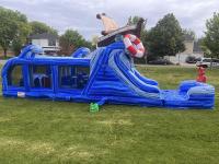 China Customized Logo Acceptable Small Boat Inflatable Obstacle Course Bouncy Castle for Fun for sale