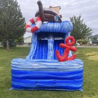 China Customized Logo Acceptable Small Boat Inflatable Obstacle Course Bouncy Castle for Fun for sale