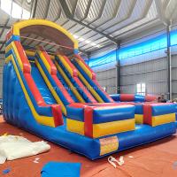 China Kid's Inflatable Games Commercial Party Rental PVC Double-Lane Inflatable Water Slide for sale