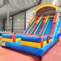 China Kid's Inflatable Games Commercial Party Rental PVC Double-Lane Inflatable Water Slide for sale