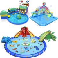 China Max Capacity 100-500kg PVC Mobile Inflatable Land Park Playground for Kids and Adults for sale