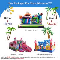 China Outdoor Commercial Christmas Inflatable Bouncer Castle Slide Age Range 14 Years up for sale