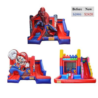 China Unisex Commercial Grade Pvc Moonwalk Inflatable Bounce House with Slide and Playground for sale