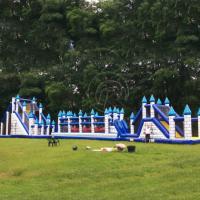 China Commercial Inflatable Tunnel Obstacle Course Exciting Bouncy Challenge for Adults for sale