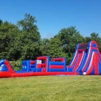 China Commercial Inflatable Tunnel Obstacle Course Exciting Bouncy Challenge for Adults for sale