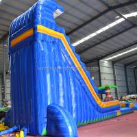 China Digital Printing 23ft Tall Blue Marble Fantasy Water Slide Inflatable Games for Rental for sale