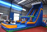 China Digital Printing 23ft Tall Blue Marble Fantasy Water Slide Inflatable Games for Rental for sale