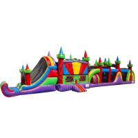 China Commercial PVC Bounce House Obstacle Course and Slide for Inflatable Jump Bouncer for sale
