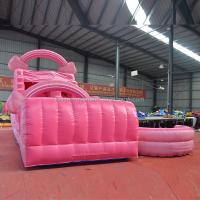 China Girls Pink Inflatable 26 Foot Water Slide Pool Perfect for Commercial Rental and Fun for sale